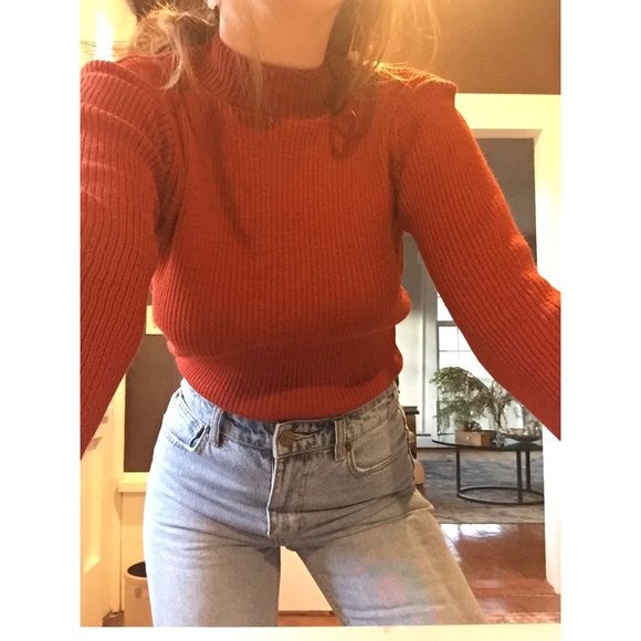 Vintage | Sweaters | Red Turtleneck Ribbed Vintage | Poshmark